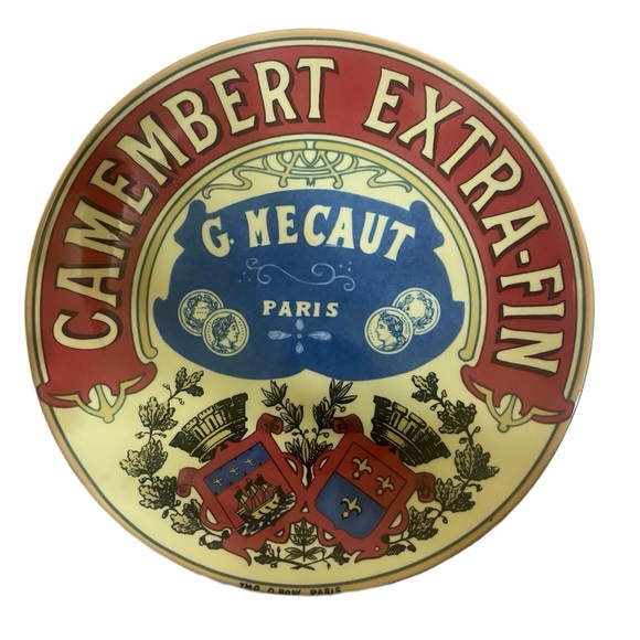 bia | Accents | Bia French Cheese Label Camembert Extra Fin Plate Blue ...